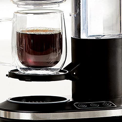 PowerXL Grind & Go, Automatic Single Serve Coffee Maker with Grinder Built-in and 16 oz. Travel Mug, Single Cup Drip Coffee Machine, Stainless Steel Blades, CL-004, Black