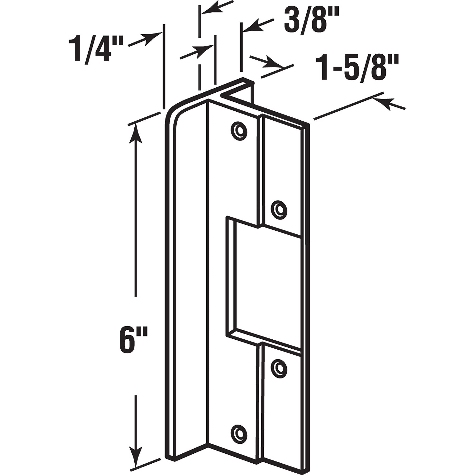Prime-Line U 9482 Gold Anodized Latch Bolt Guard Plate (Single Pack)