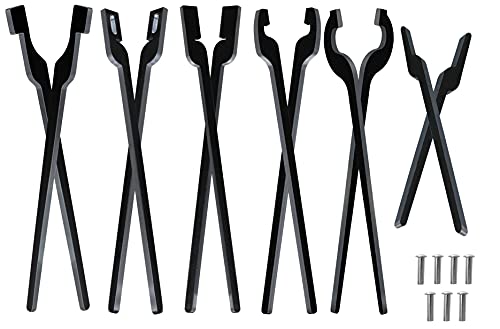 Rapid Tongs Bundle Set 6 Type of Tong Bundles Set DIY Rapid Tongs Comes with Rivet for Beginner Futher Smithing