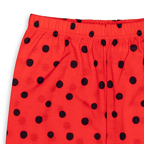Miraculous Ladybug Little Girls 4 Piece Pajama Shirt And Pants Matching Doll Outfit Red