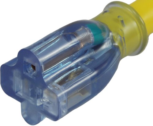 Conntek YL1430520S 30 4 Prong to 15/20 Amp Generator Y-Adapter, Yellow/Blue