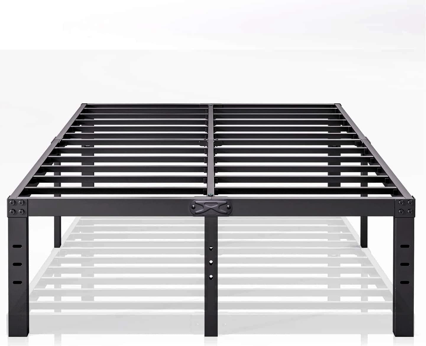 Bed Frame King Size Storage 18 inch Tall,Platform Metal BedFrame for Kids Boys Girls, Heavy Duty Support,No Box Spring Needed, Easy Assembly, Noise Free, Black (King, 18in)
