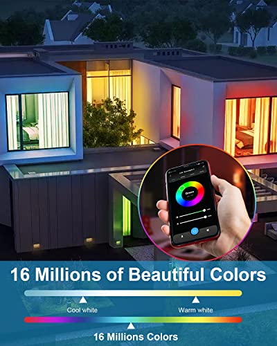Lightdot Smart LED Recessed Lighting 4 inch, 9W 1000LM Dimmable Retrofit LED Can Lights Color Changing Ceiling Downlight WiFi App Control LED Recessed Lights Work (4 Pack)