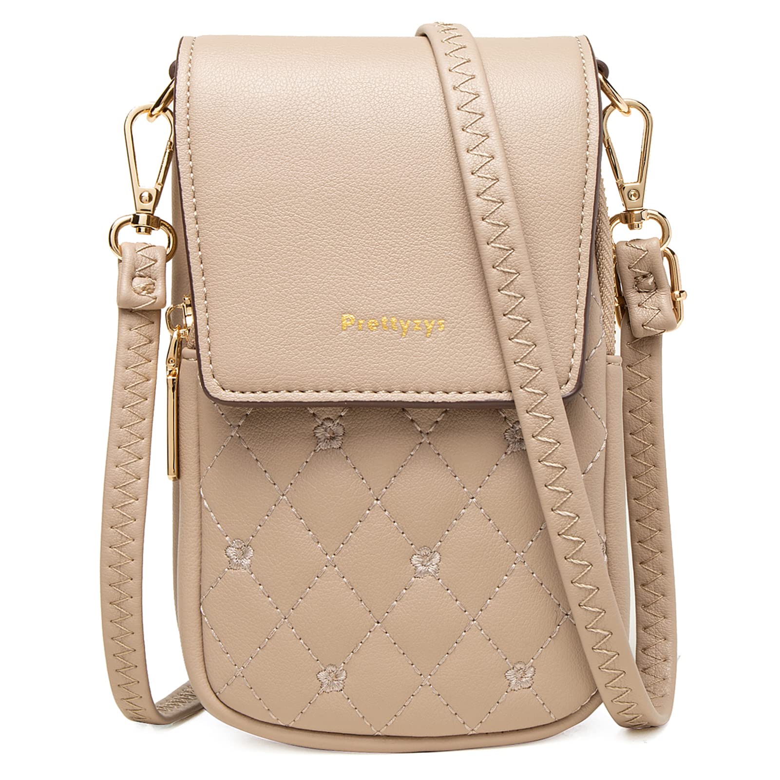 KINOUCHI Cell Phone Purse Small Crossbody Bags for Women - Leather Shoulder Handbag Wallet Messenger Bag for Travelling