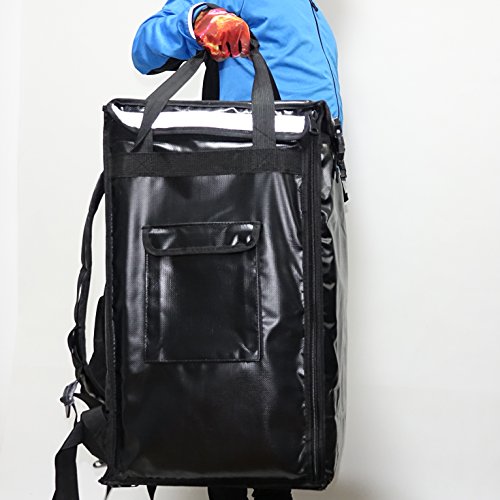 PK-86A: Backpack Food Delivery Bag with Dividers, w/3 Partitions for Hot/Cold, 16" L x 13" W x 24" H,Thermal Delivery Bags, Pizza Delivery Boxes