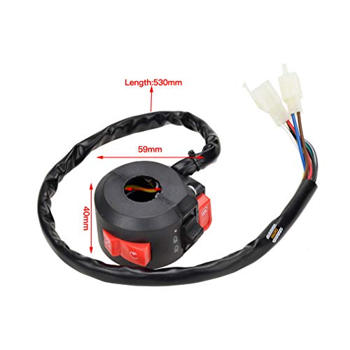 HIAORS ATV Left Kill Light Starter Switch 8 pin for Taotao SunL Peace Eagle 50cc 70 cc 90cc 110cc 125cc 150cc Chinese ATVs Quad 4 Wheelers Parts
