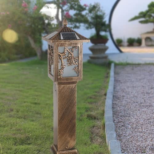XMFXIAO Waterproof Outdoor Solar Column Head Light Home Garden Lighting Lawn Lamp Camping Convenient Night Lighting Equipment Modern Minimalist Villa Wall Decoration Lamp
