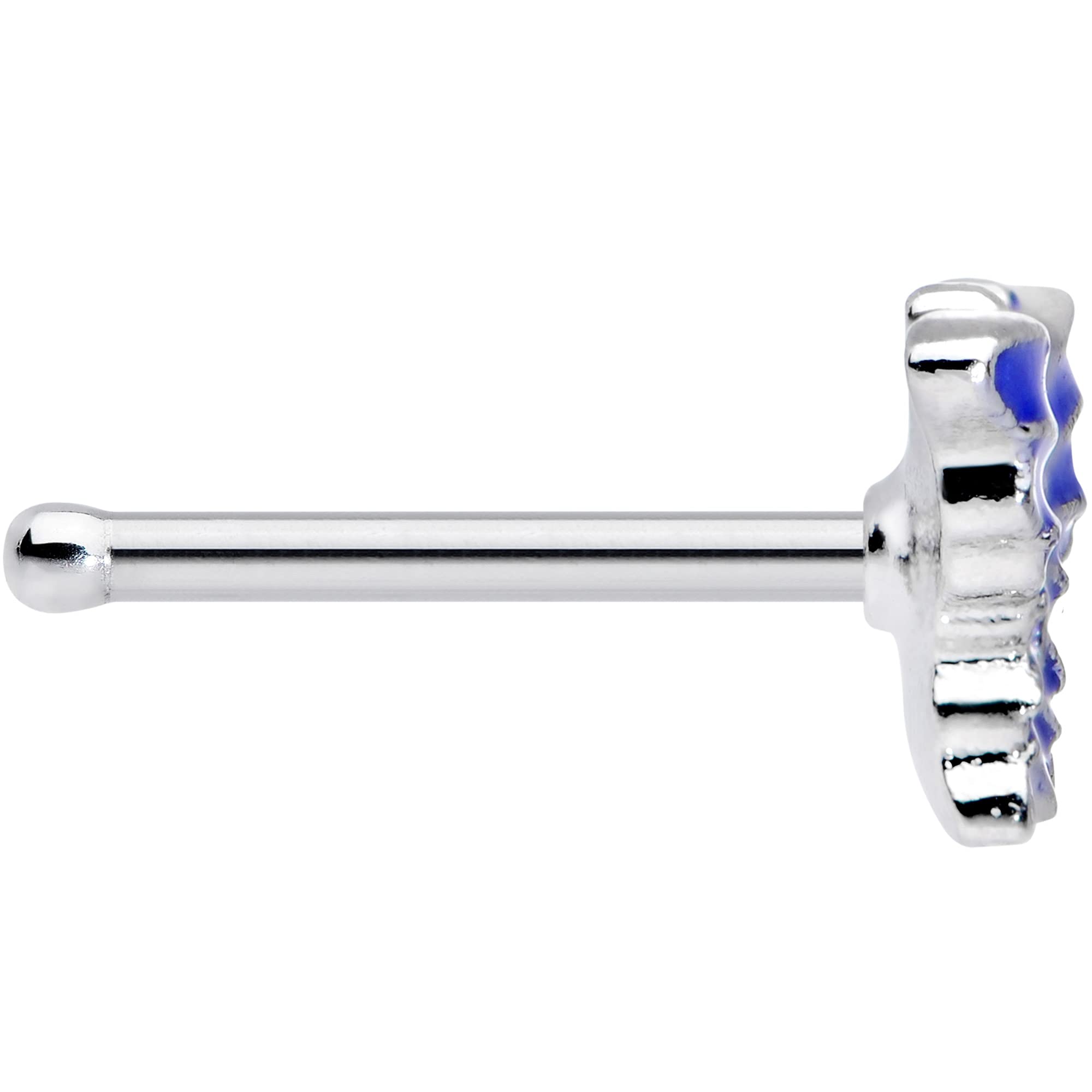 Body Candy Womens 20G Steel Nose Ring Blue Butterfly Nose Stud Nose Bone Body Piercing Jewelry 1/4"