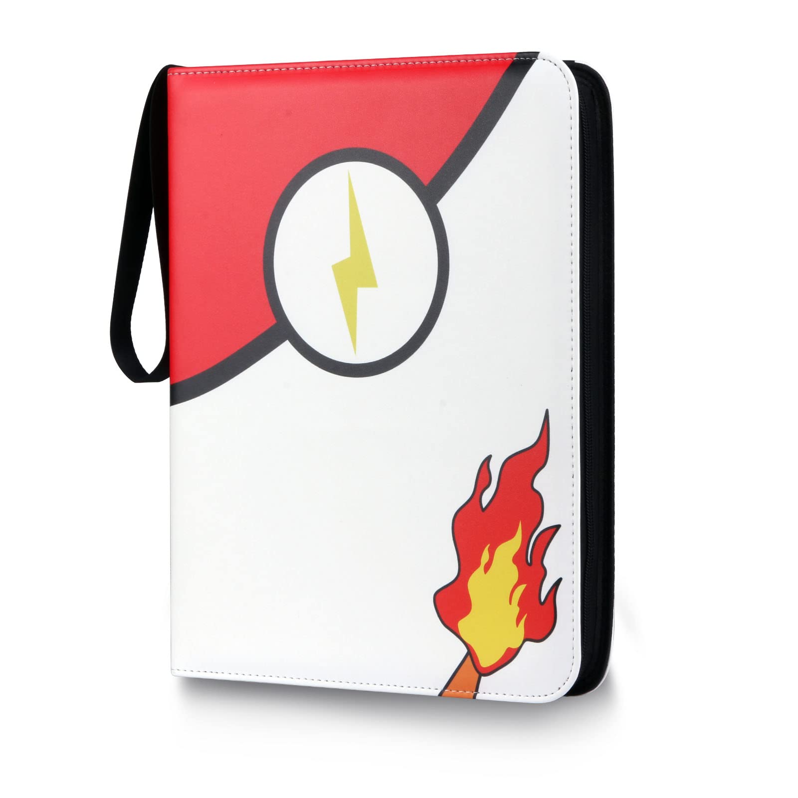 Kitguard Binder for Pokemon Card with 40 Premium 9 Pocket Card Sleeves, Trading Card Binder Book Holds Up to 720 Cards, Carrying Case Card Holder with zipper and Wristband
