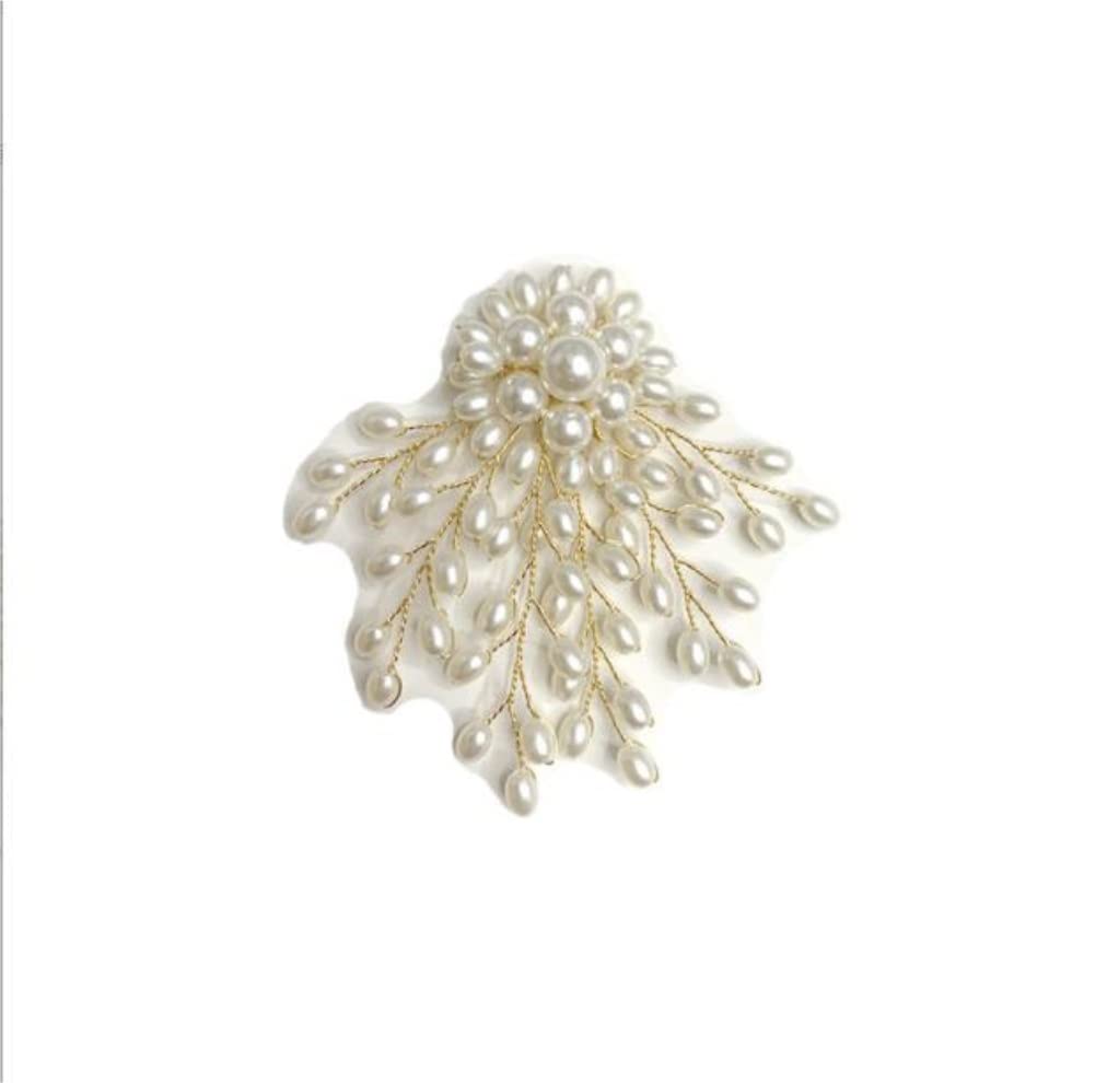 Brooches Brooch Pin Elegant Pearl Flower Brooch Pin Brooch Women Girls Clothes Decoration Gifts Brooch Pins Gift (Color : A, Size : 8.5X6CM)