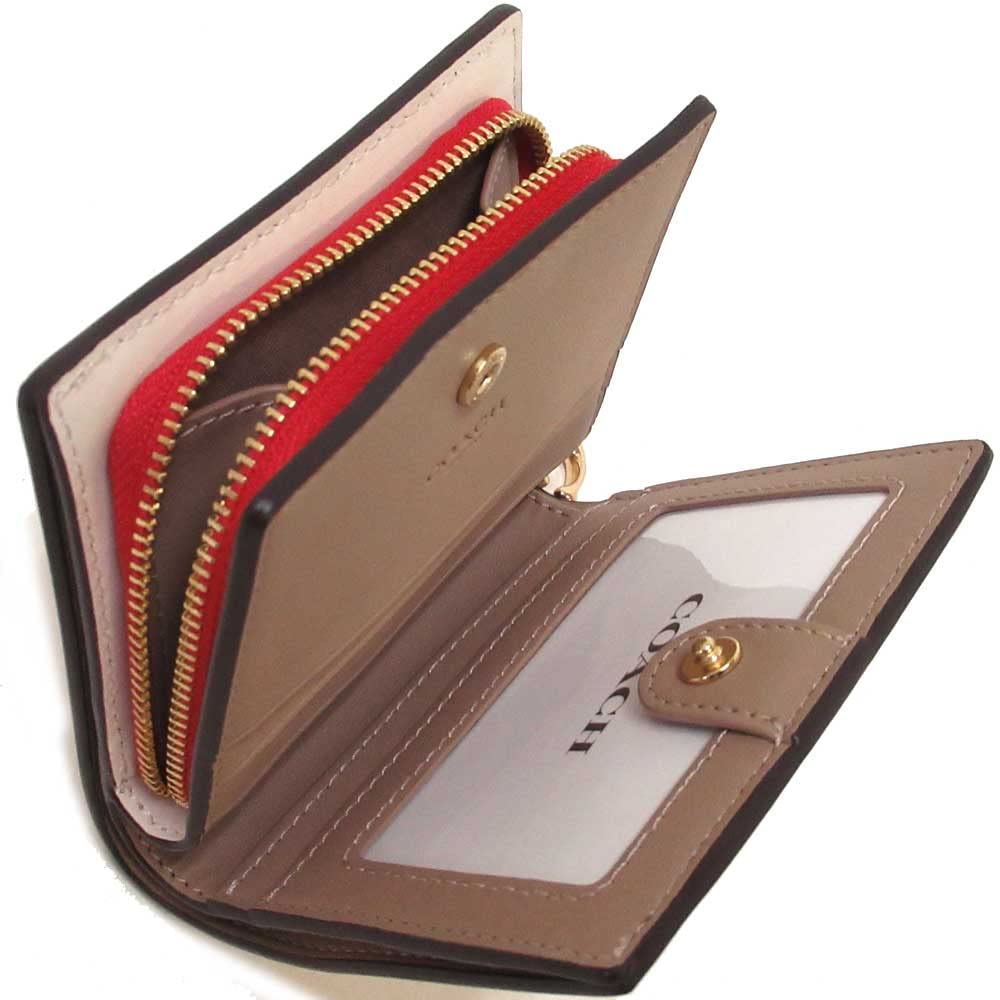 Coach Snap Wallet With Heart Cherry Print Chalk Multi Style No. CF407