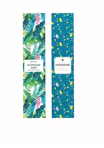 ZZYBIA Assorted Wrap Paper Tape for Homemade Soap Bar Vertical Style 50pcs