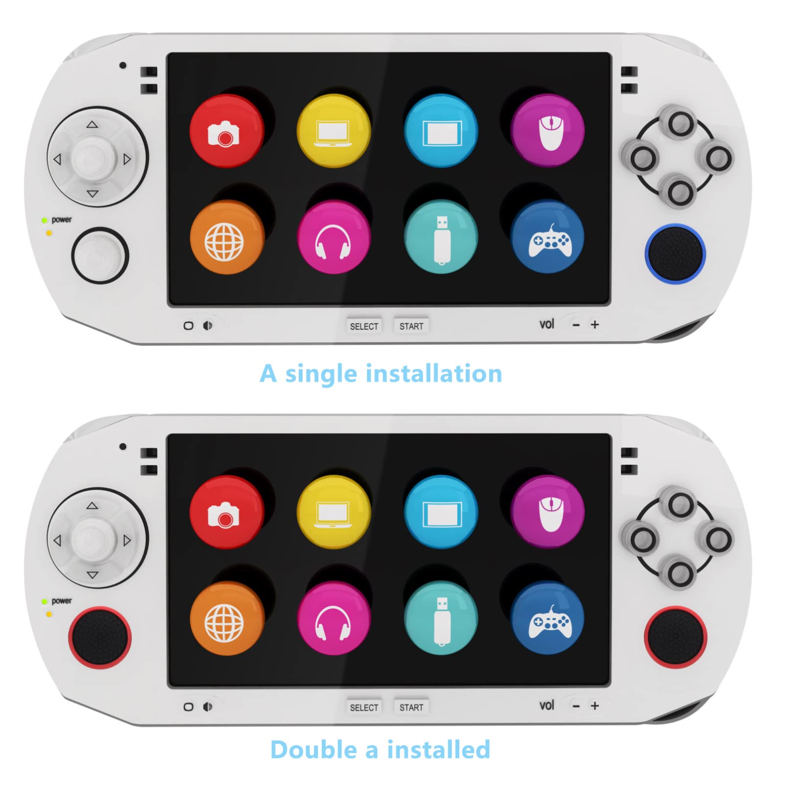 SOLUSTRE 16 Pcs Button Cap Joystick Thumb Grip Cap Handgrip Gaming Stand Qgrips Joystick Caps for Game Machine Silicone Grips Thumb Grips Thumb Stick Cover Handle Cover Shine