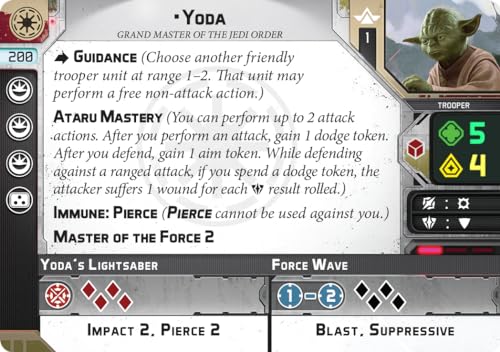 Star Wars: Legion Grand Master Yoda COMMANDER EXPANSION - The Iconic Jedi Master! Tabletop Miniatures Strategy Game for Kids and Adults, Ages 14+, 2 Players, 3 Hour Playtime, Made by Atomic Mass Games