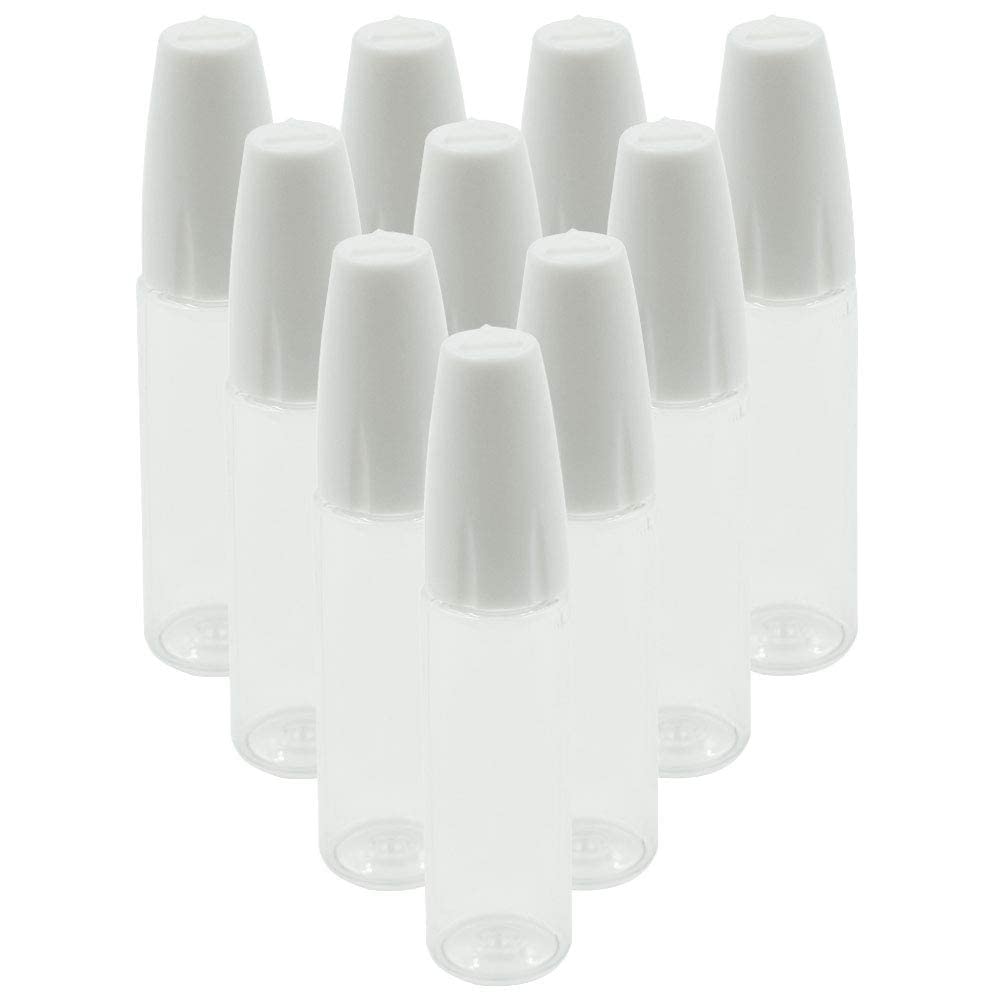 Bisbai 10Pcs 15ML Squeeze Bottle Tip Applicator Bottle, Steel Needle Soft PET Plastic Dropper Bottle Tip Glue Bottle