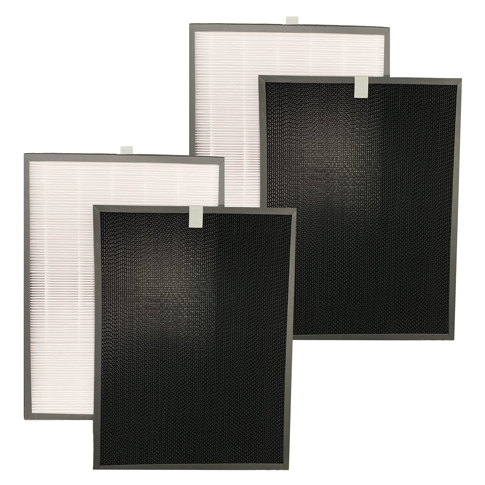 Think Crucial Replacement 2 Air Purifier Filters & 2 Carbon Filters Fit Winix J, Models HR950 & HR1000, Compatible with Part # 117130-4 PACK