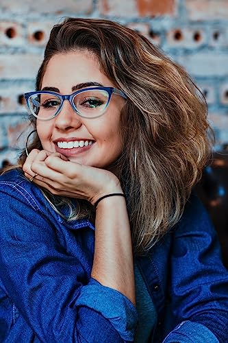 HIGHLIKE 5-Pack Cat Eye Reading Glasses for Women, Spring Hinge Readers Glasses Elegant Style Clear Vision, 5 Mix 1.5 x