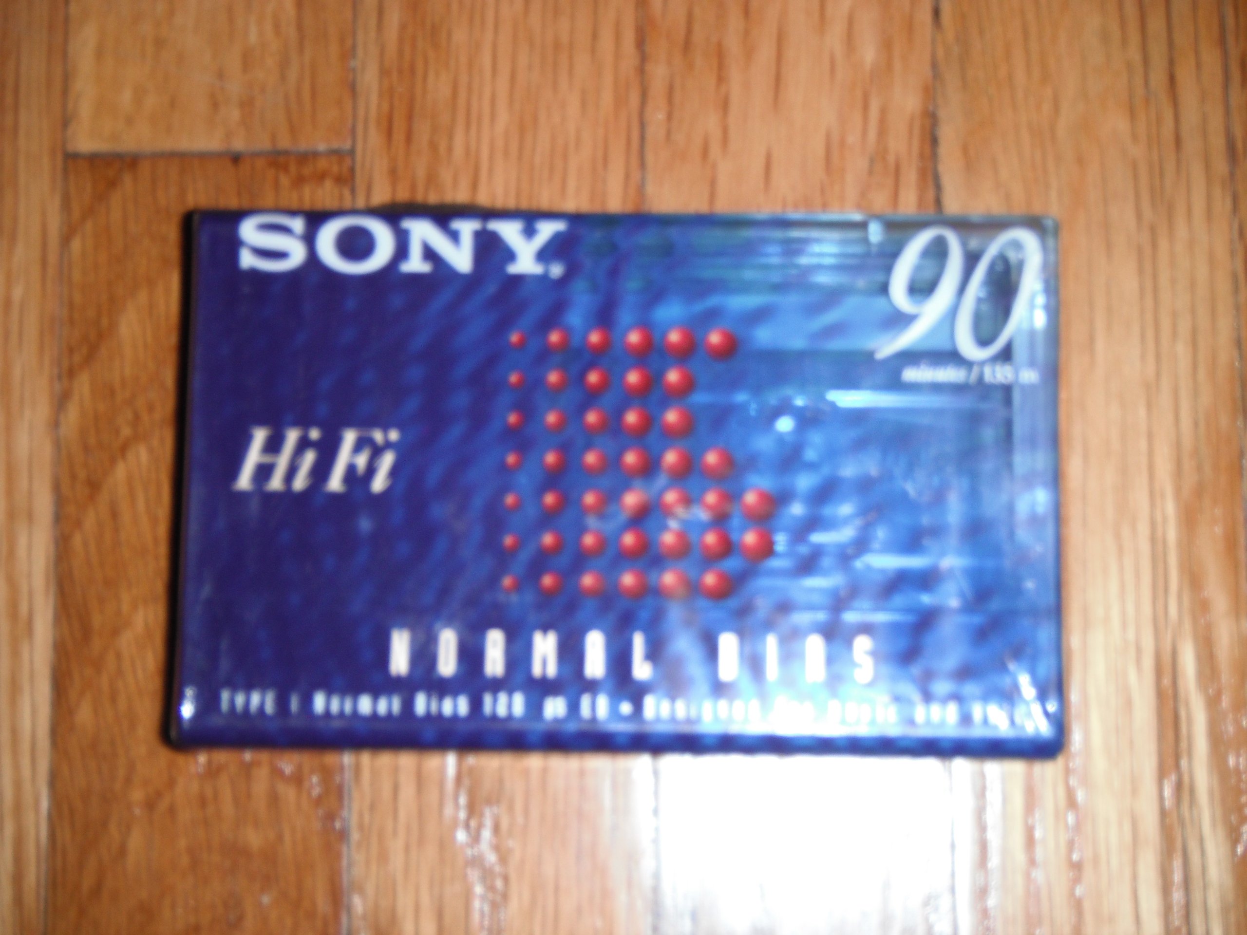 Sony Hi-Fi Normal Bias Type I 90 Minutes/135m Cassette Tape - Blue, 1 Count