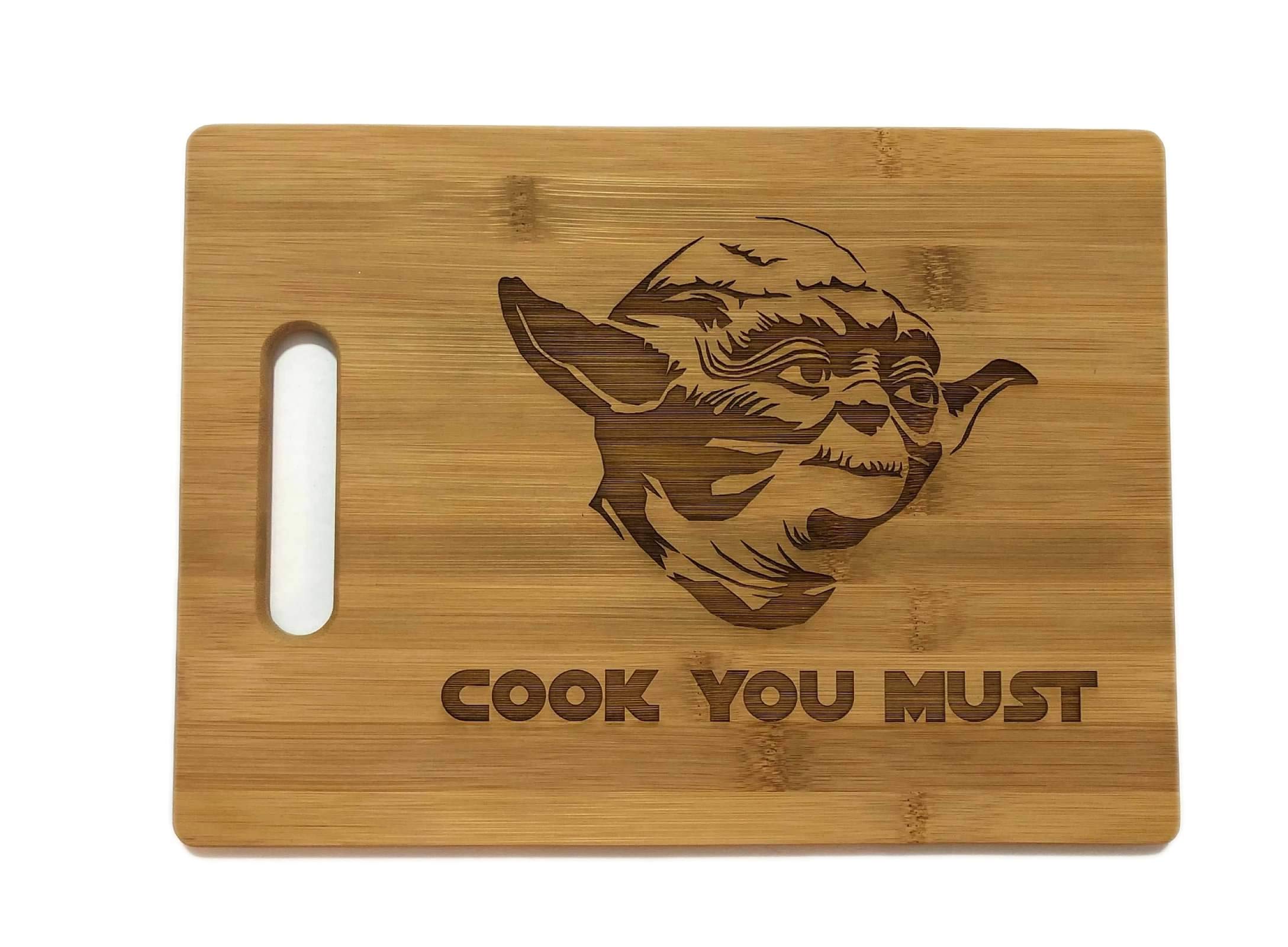 Cook You Must Master Grill BBQ Barbecue Gift for Dad Father Grandfather Engraved Wooden Bamboo Cutting Board Charcuterie tray
