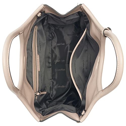 Calvin Klein Gabrianna Novelty Slim Side Zip Tote, Goat Combo Logo
