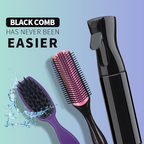 Detangling Brush Set for Kids' Curly & Afro Hair: No-Pain 13Pcs Kit with Cape & Hair Clips (3a to 4c Texture)