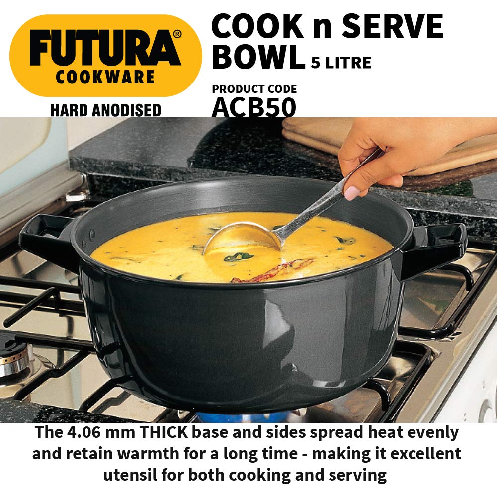 Cook-n-Serve Bowl 5 Litre, 23 cm DIA, 4.06 mm THICK with HA lid
