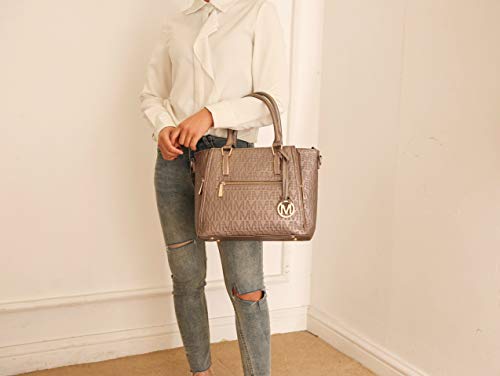 MKF Crossbody Shoulder Bag for Women β PU Leather Top Handle Pocketbook β Roomy Tote Satchel Handbag Purse M Charm Mustard