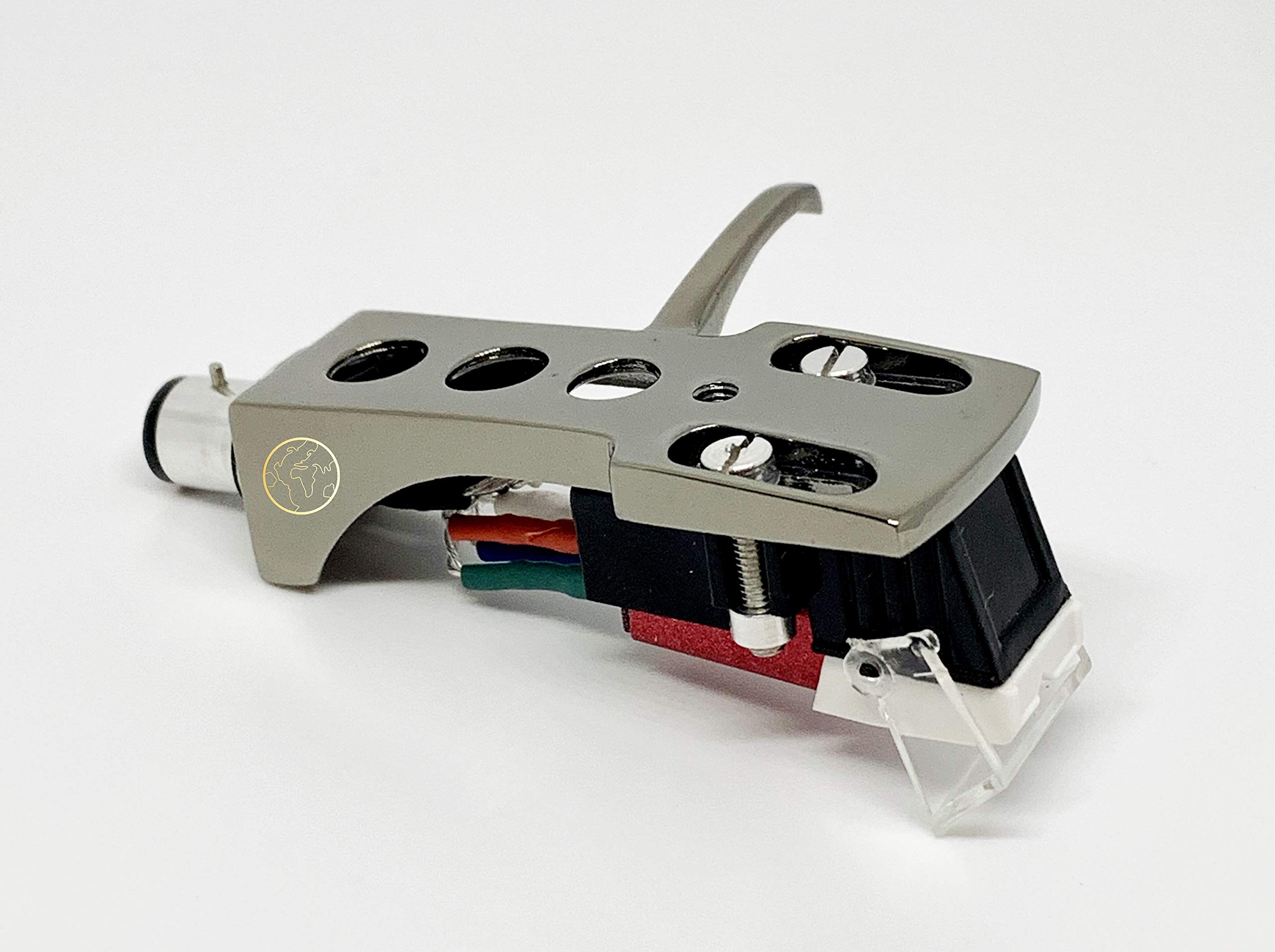 Cartridge and Stylus, needle and titanium Headshell with mounting bolts for YAMAHA YP211, YP400, YP450, YP700, YP800, YPB2, YPB4, YPD6, YPD71, YPD8, P500, P05, P06, P07, P17, P20, P751, P850, PF1000