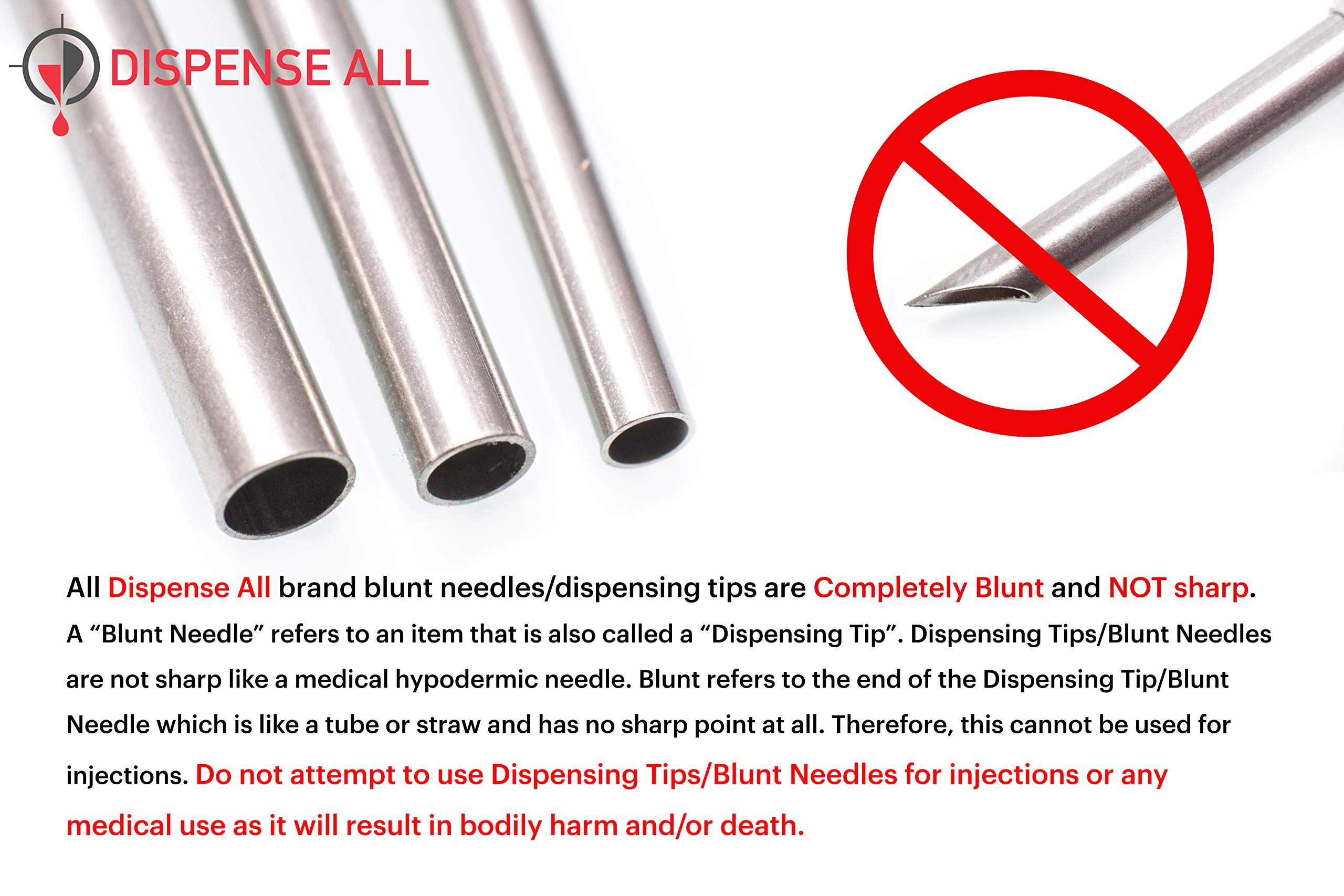 Dispense All - 103 Pack - 10x 3ml Syringe with 18 Gauge Blunt Tipped Dispensing Needle and Storage Cap, Luer Lock | Refill Mix Measure Ink, Juice, Apply Glue, Lube | Science Experiments, Arts, Crafts