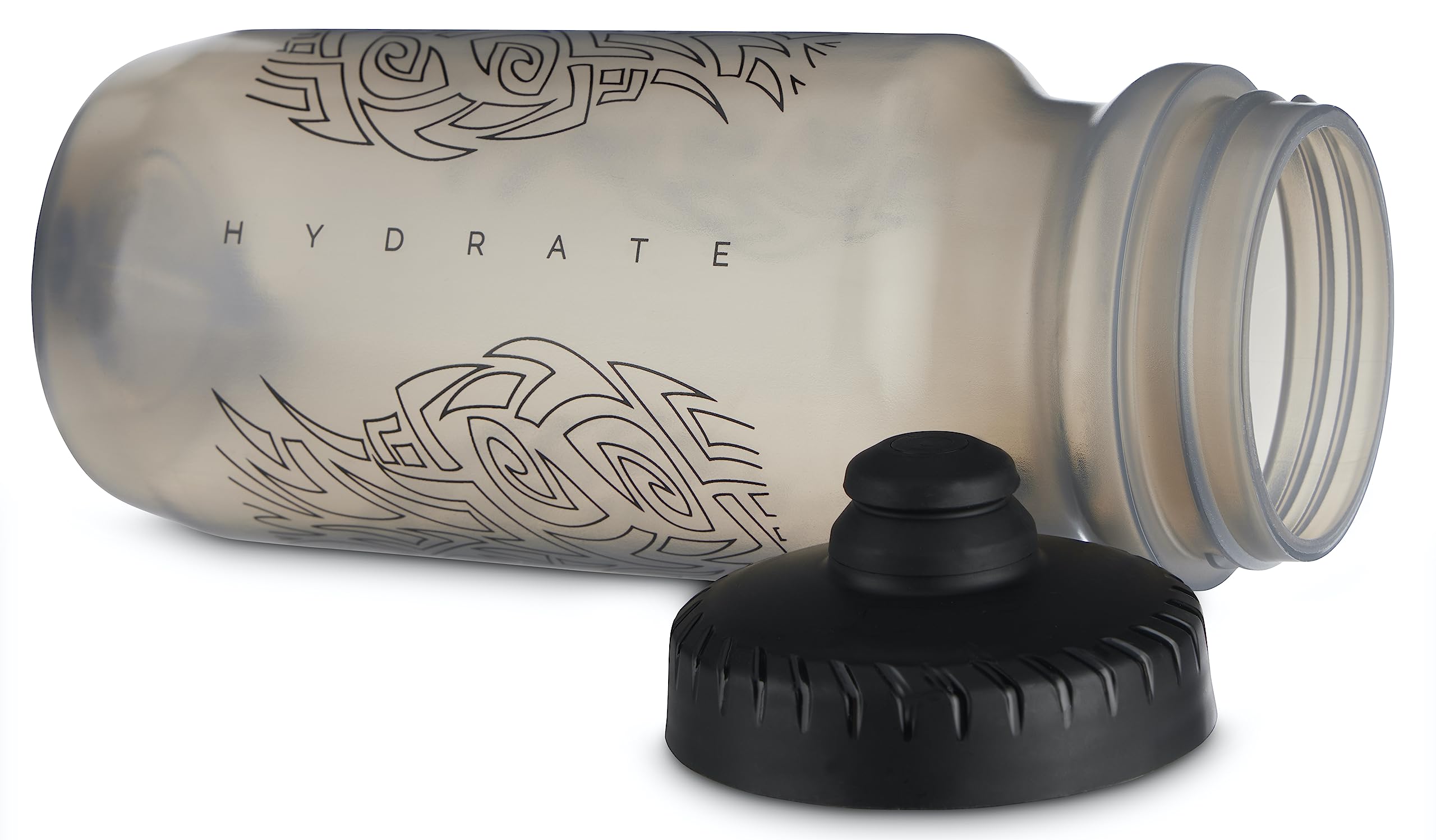 Peakline Sports - 2nd Gen Big Mouth Bike Water Bottle (21 oz) by Specialized Bikes (2-Pack) (Smoke/Black)