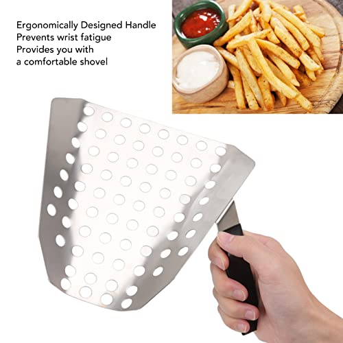 Popcorn Scoop, Stainless Steel Fries Scooper with Holes, a Must Have Accessory for Shops, Movie Theaters, Picnics and Popcorn Machines Scenarios