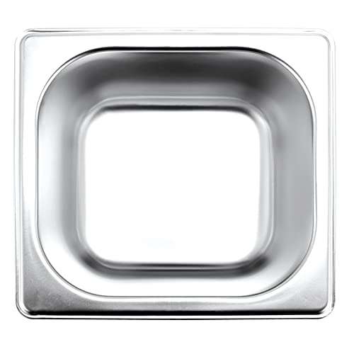 JAPCHET 8 PCS 1/6 Size 2-1/2 Inch Deep Steam Pan, Steam Table Chafer Pan, Stainless Steel Hotel Pan Food Pan for Buffet, Restaurants, Catering