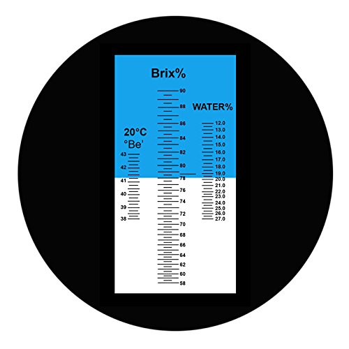 DANOPLUS Honey Moisture 58~90% Brix Refractometer with ATC, Handheld High Measuring Range Sugar Content, Honey, Jelly, Jam and Syrup