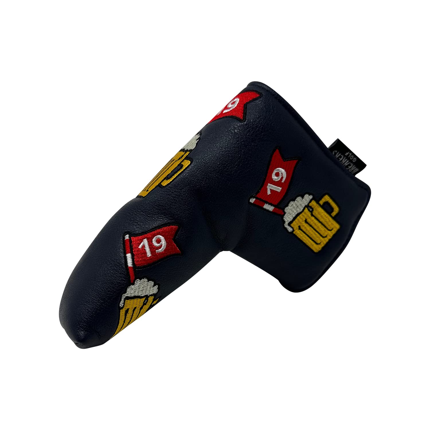 Breakers Golf Blade Putter Cover Headcover 19th Hole Durable Synthetic Leather Magnetic Closure for Scotty Cameron Odyssey Taylormade Ping Callaway (Black)