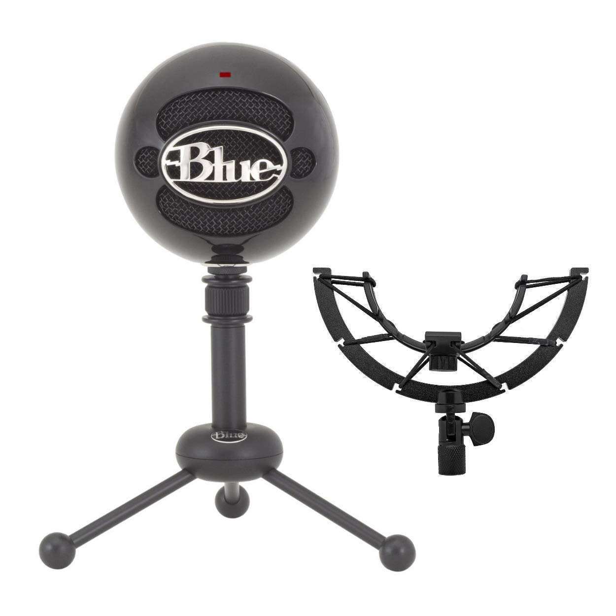 Blue Microphones Snowball USB Microphone (Gloss Black) Bundle with Snowball Shock Mount (2 Items)