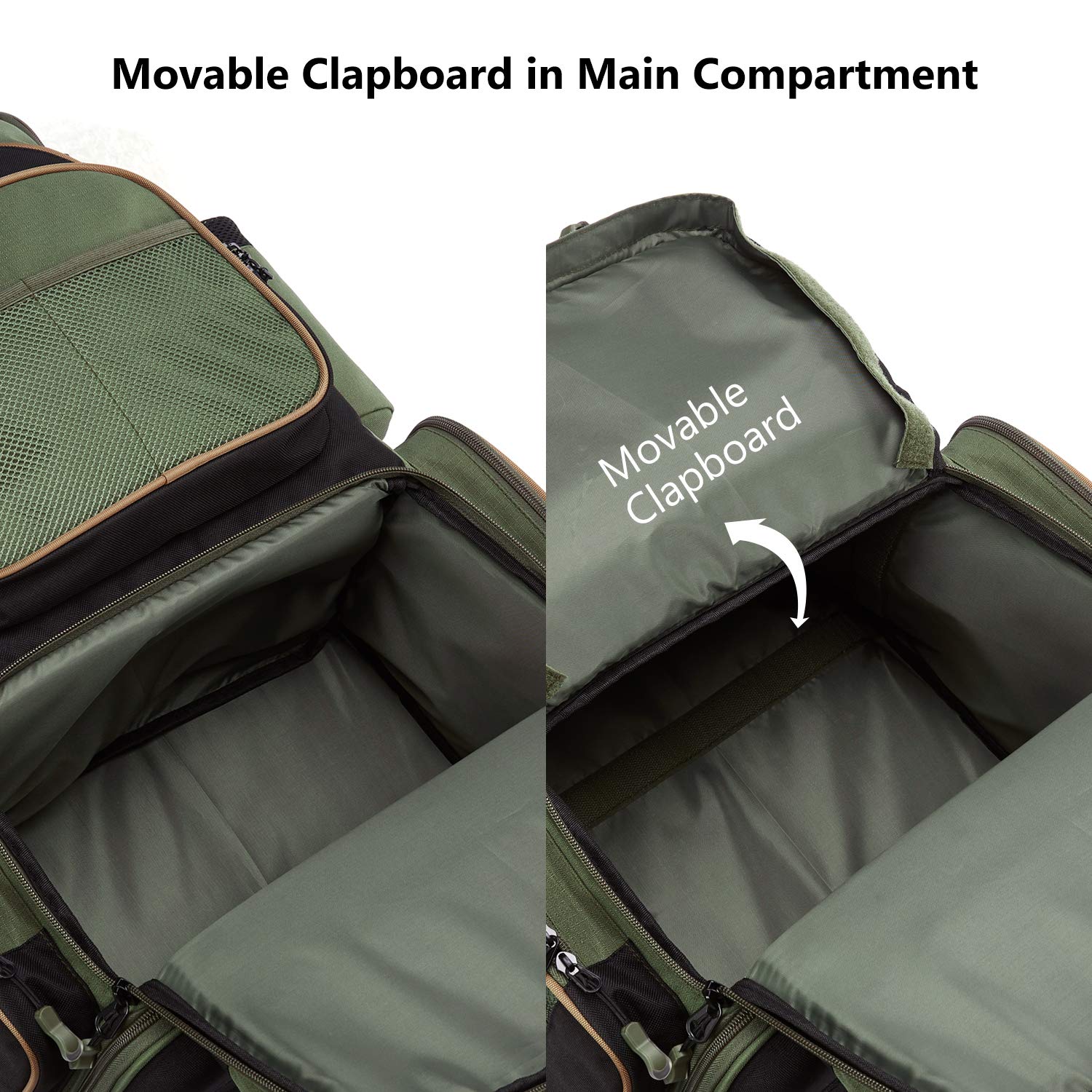 BASSDASH Fishing Tackle Backpack Water Resistant Lightweight Tactical Bag Soft Tackle Box with Rod Holder and Protective Rain Cover