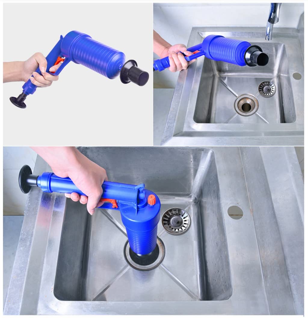 DFHBFG Air Pump Cleaner Dredge Toilet Plunger Sink Pipe Clogged Remover Bathroom Pipe Bathtub Kitchen Toilet Cleaning Tools