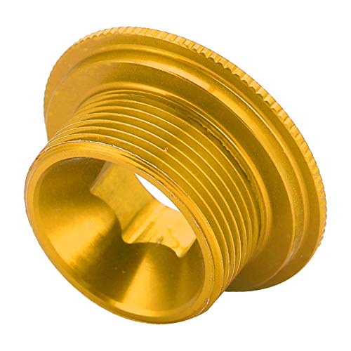 Crank Arm Bolt for Mountain Road Bike Bracket Cap M20 x 10 Crankset Screw BB Axis Screws M20 10 Durable Aluminum Alloy Threads (Gold)