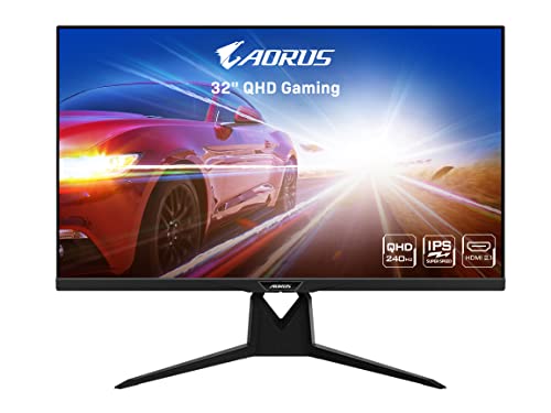 Gigabyte AORUS FI32Q-X 32"QHD SS IPS Gaming -Monitor,Built-in-KVM,2560x1440Display,240Hz RefreshRate,1ms ResponseTime(GTG),1xDisplayPort 1.4,2xHDMI 2.1,3xUSB 3.0,-KVM+USB Type-C