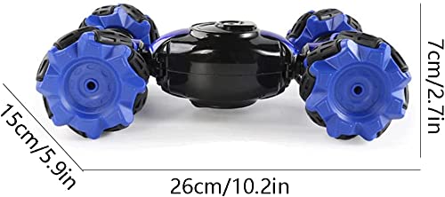 RC Stunt Car, Twisted Car Deformable All-Terrain Off Road Car 360° Flips Double Sided Rotating Race Car with Gesture Sensor Watch Lights for Kids E91