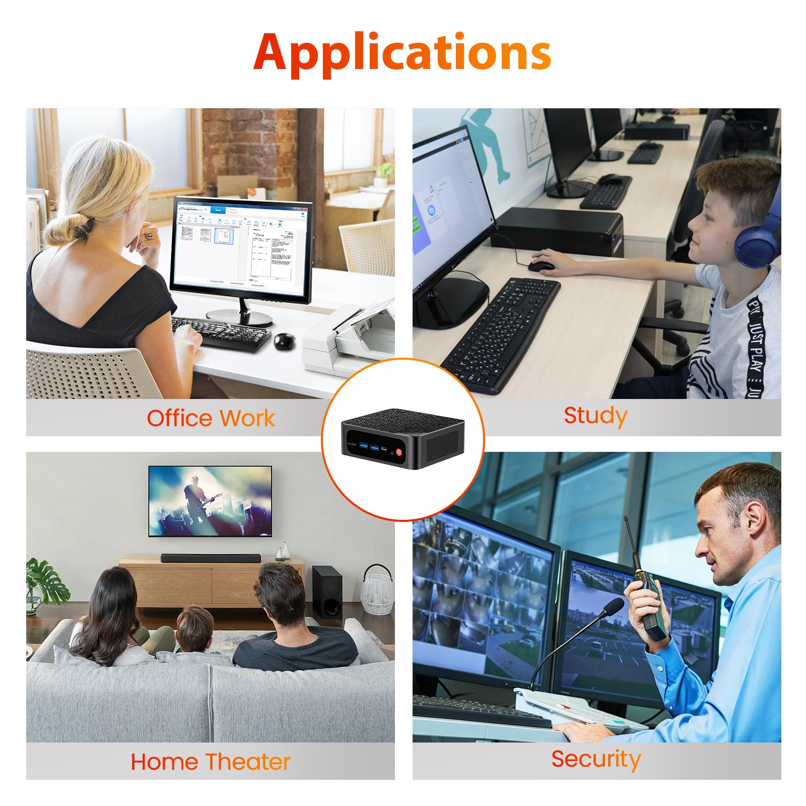 Beelink Mini PC AMD Ryzen 7 5800H (up to 4.4GHz) Mini Computer, SER5 MAX 16GB DDR4 RAM 500GB M.2 PCIe SSD, TDP 54W Mini Desktop WiFi6 BT5.2 Triple Display HDMI+DP+Type-C Office Computer Home Computer