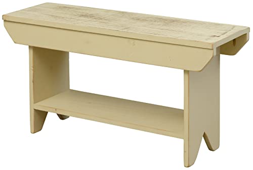 Furniture Barn USA Country-Style Decorative Cobbler's Bench, Whole Wheat Beige