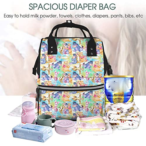 Jeezhub Bear Donkey Bear Pig Diaper Bag Mummy Backpack Portable Multifunction Cute Travel Backpack for Woman