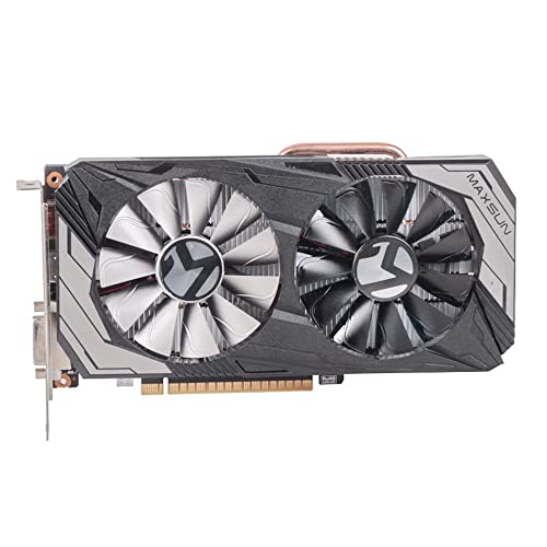 maxsun Geforce GTX 1650 4GB Video Gaming GPU Graphics Card for Gaming PC GDDR6 128-Bit Dual Fan HDMI/DP/DVI HDCP DirectX 12 Metal Backplate