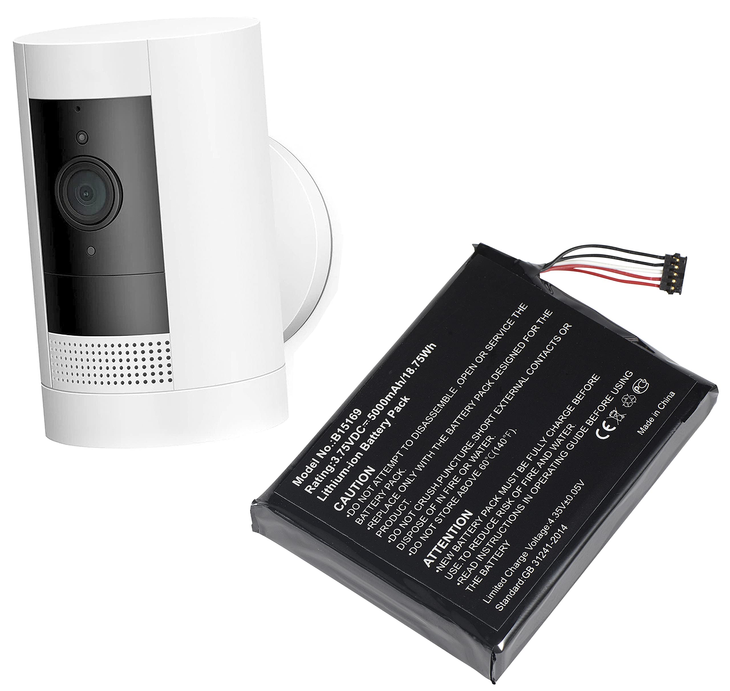 BXX Replacement Battery for B15169 Compatible with Ring-1St Gen Video Doorbell 1St Gen 5000mAh 3.75V