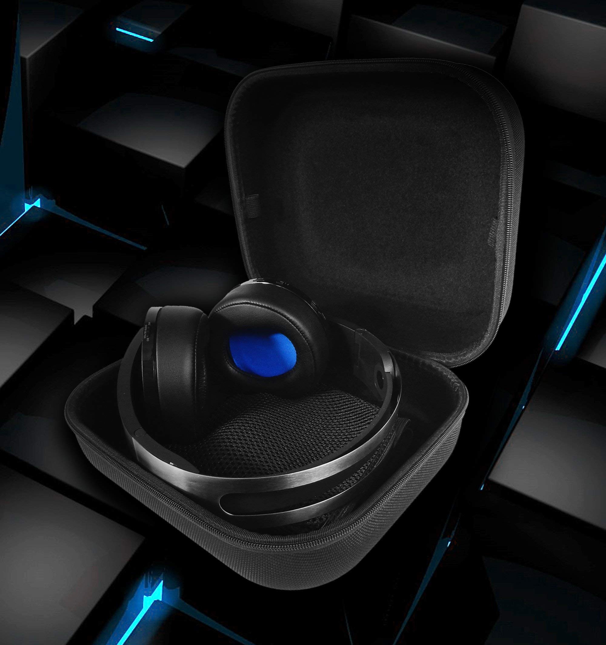 CASEMATIX Gaming Headset Travel Case Compatible with Sony PS5 PULSE 3D Wireless Headset, Platinum Wireless Headset for PS4 with Dongle, Cables and Accessories, Case Only