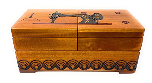 Traditional Handmade Polish Wooden Sewing Keepsake Box