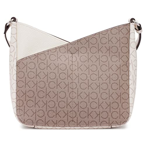 Calvin Klein Zoe Crossbody, Almond/Taupe/Vanilla/Khaki/Cherub White Logo