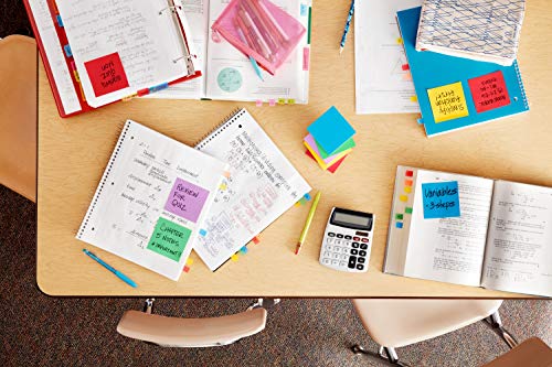 Post-it Super Sticky Pop-upNotes, 3x3 in, 6 Pads, 2x the Sticking Power, Playful Primaries, Primary Colors (Red, Yellow, Green, Blue, Purple), Recyclable (R330-6SSAN)
