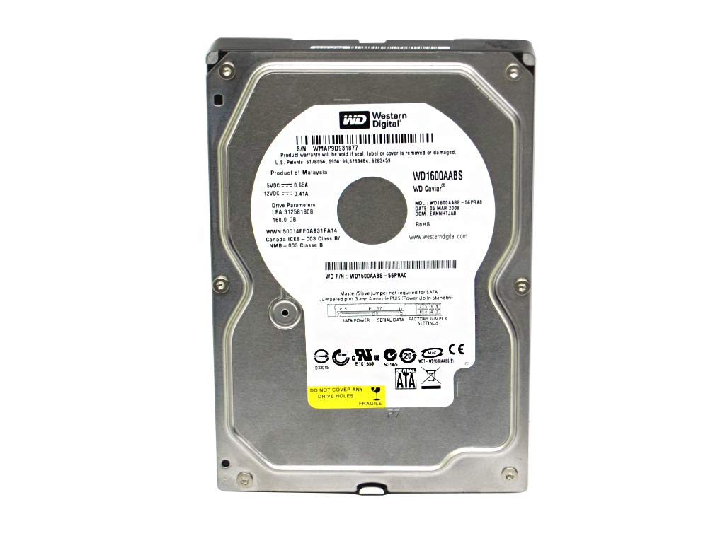 Western Digital WD Caviar SE WD1600AABS 160GB 3.5 inch 7200RPM 2MB Cache SATA 3Gb/s HDD Hard Disk Drive WD1600AABS-56PRA0